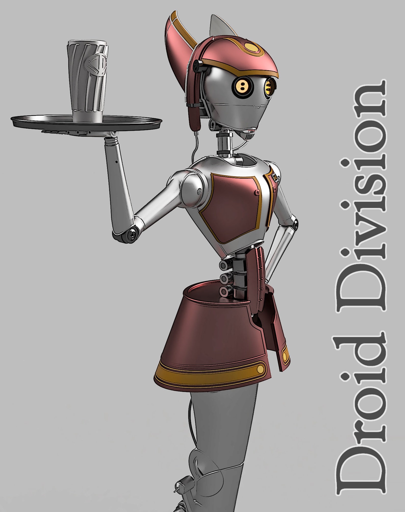 Droid Division Waitress Droid Inspired Fan Art STL Files for - Etsy UK