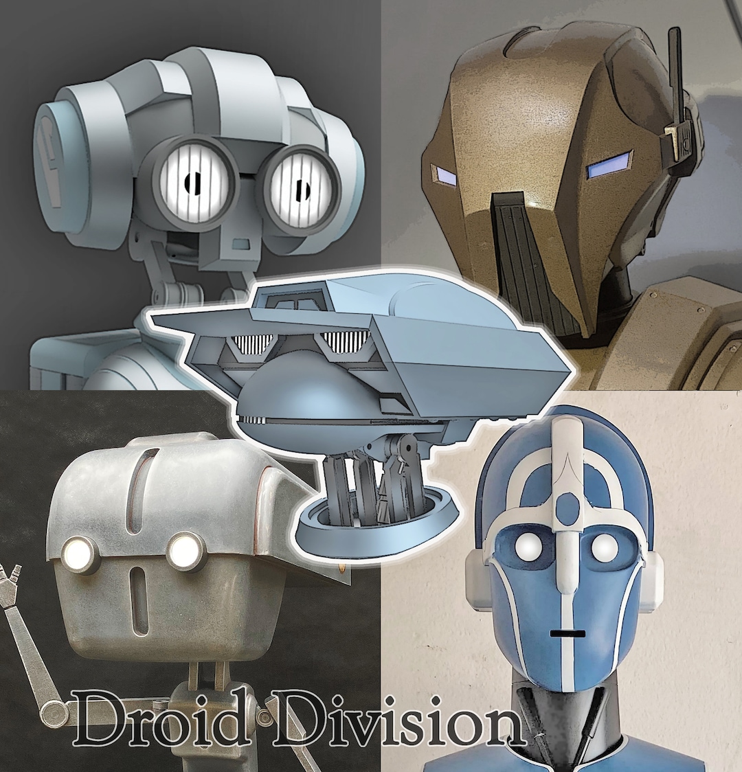 Spacebobs Jawapack2 of Droid Heads Inspired STL Fan Art Files - Etsy