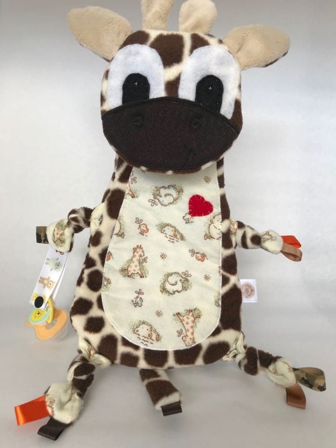 Giraffe Ribbon Loop Lovey - Etsy