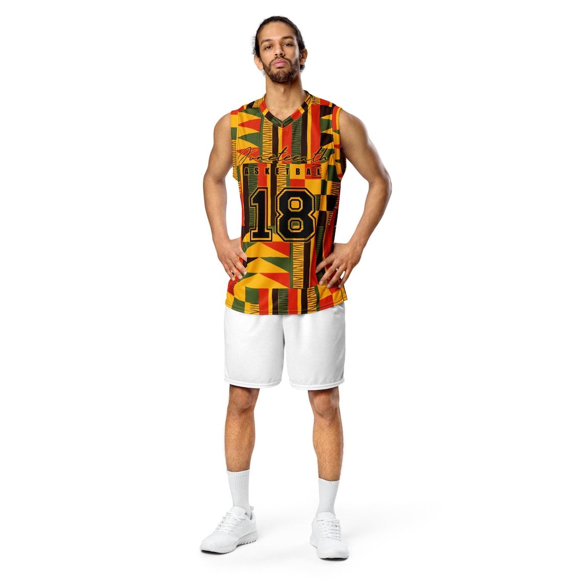 Juneteenth Throwback Basketball Recycled Unisex Jerseys, Juneteenth ...