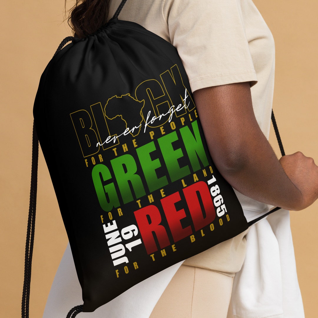 Juneteenth Drawstring Bag, Juneteenth Tote, Juneteenth Drawstring ...