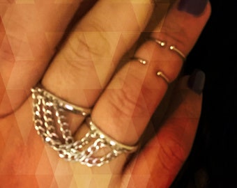 Double Ring Chain - Etsy