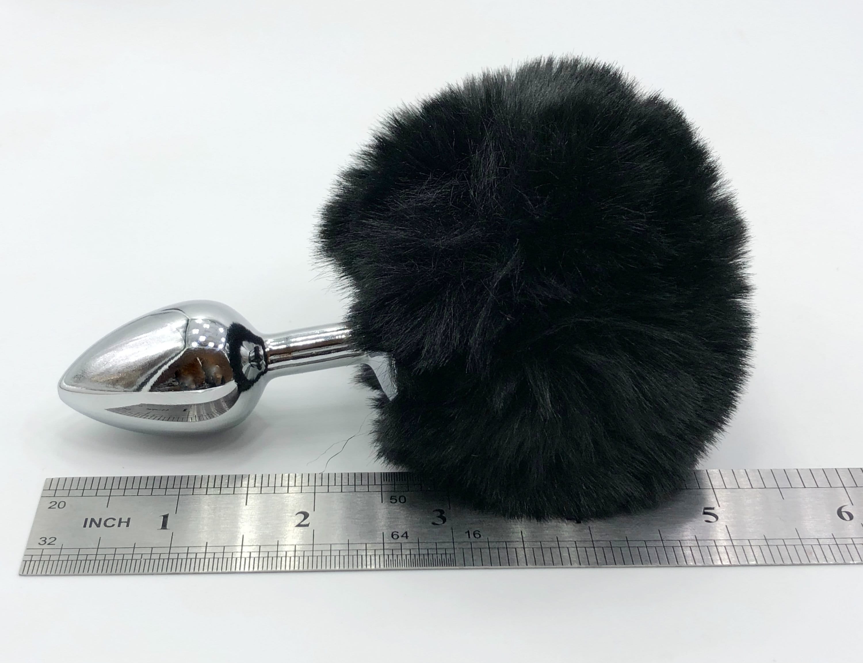 Bunny Tail Butt Plug Black Or White Etsy