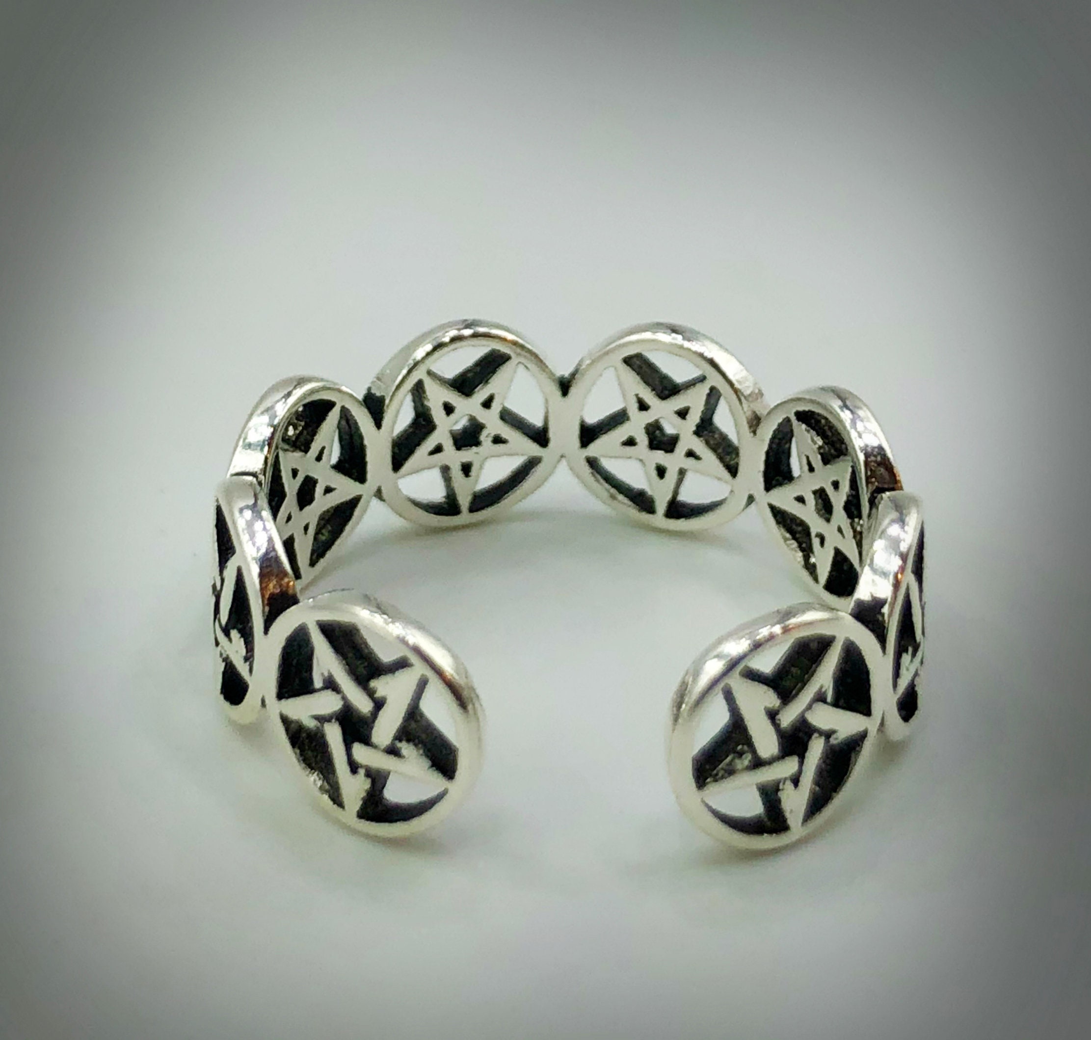 Pentagram Ring Pentacle Ring Pagan Jewelry Wiccan Ring - Etsy Israel