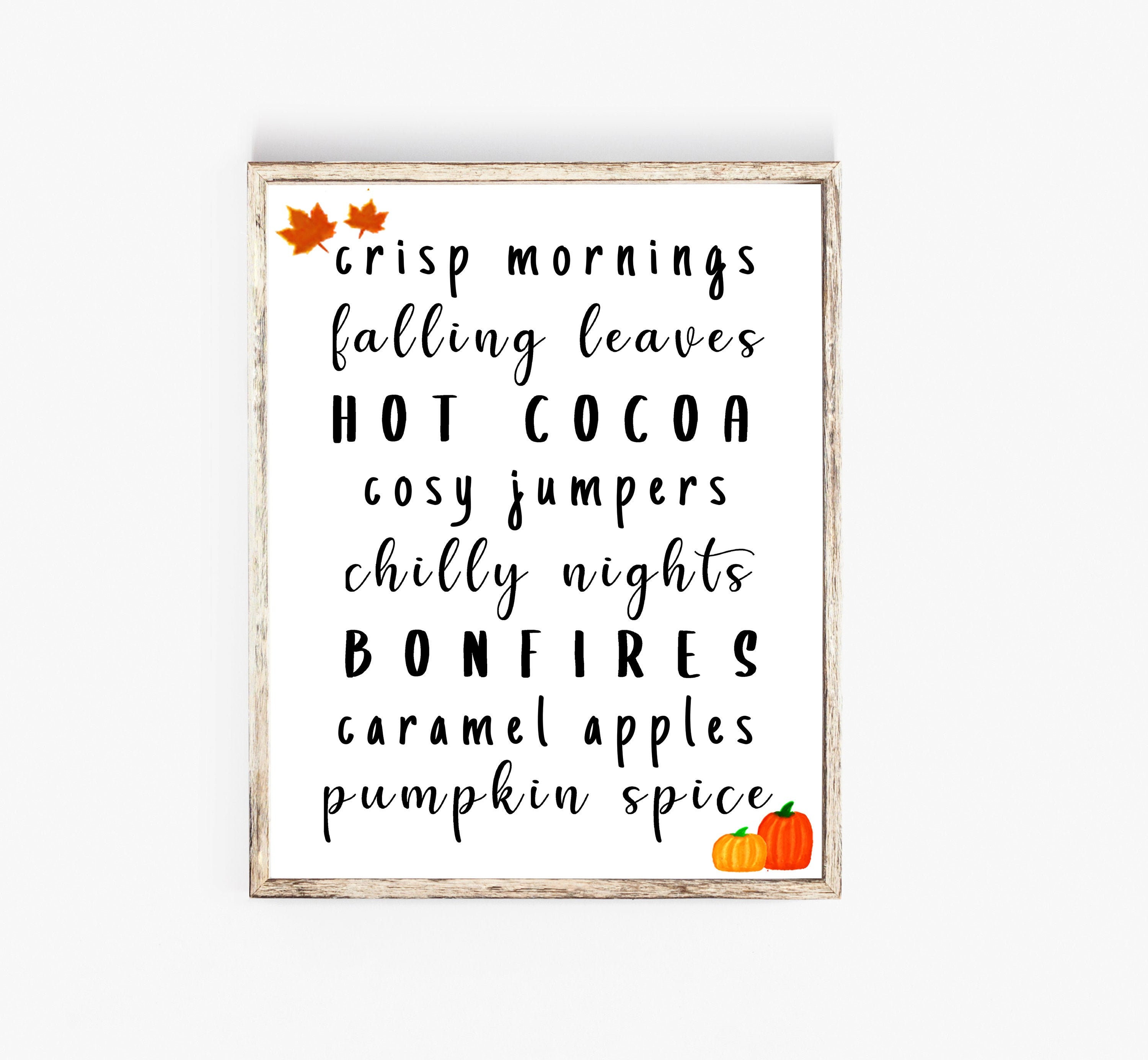 Printable Everything Fall, Autumn Sign, Pumpkin Spice, Printable, Fall ...