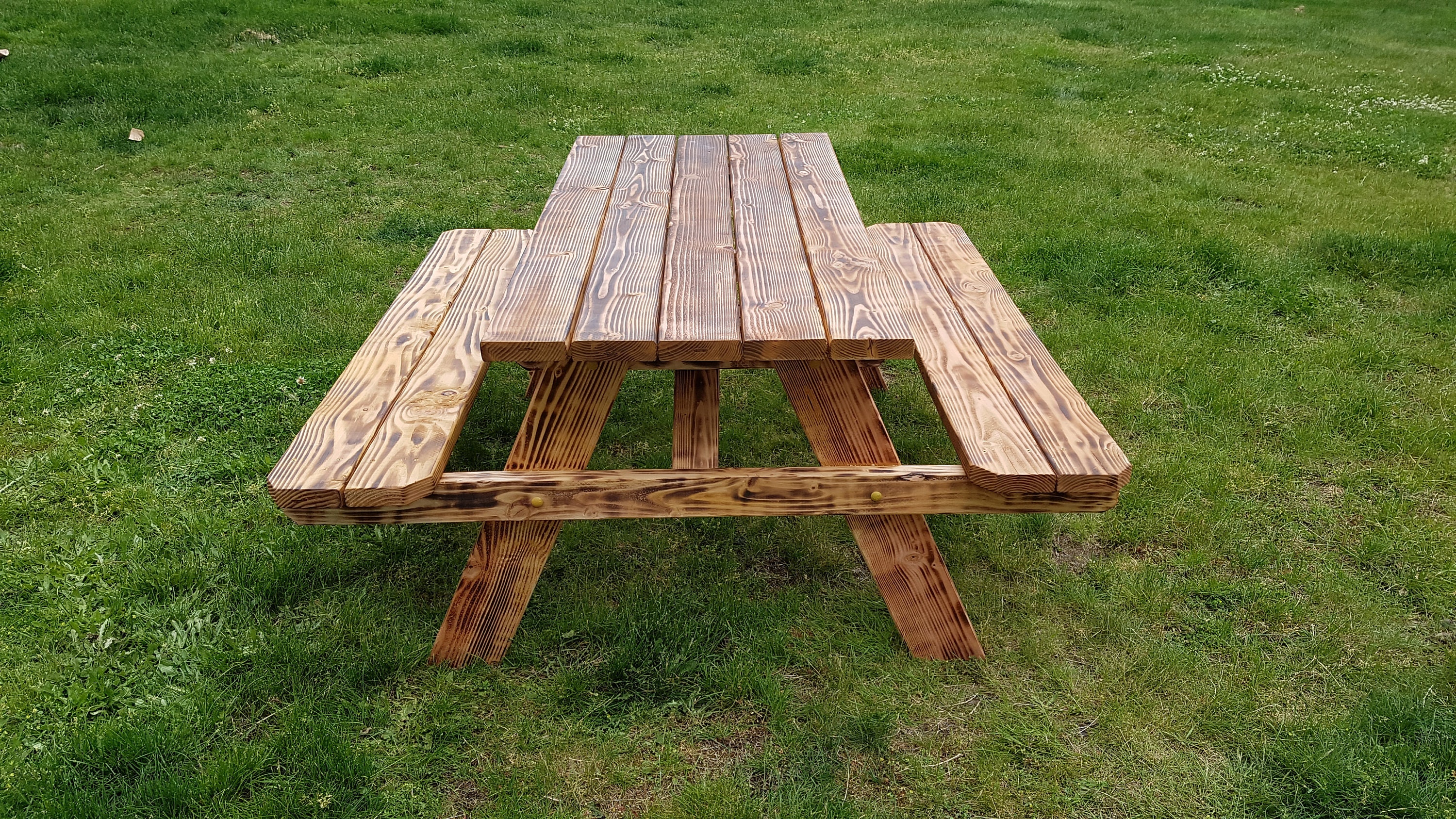 Beautiful 10 Foot Rustic Picnic Table Plans DIY Step by Step Etsy
