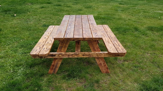 Beautiful 6 Foot Rustic Picnic Table Plans DIY Step by Step | Etsy