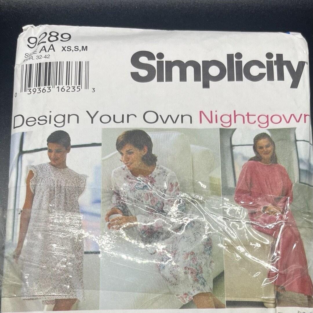 Simplicity Pattern #9289 Nightgown Sizes: XS, S, M UNCUT - Etsy