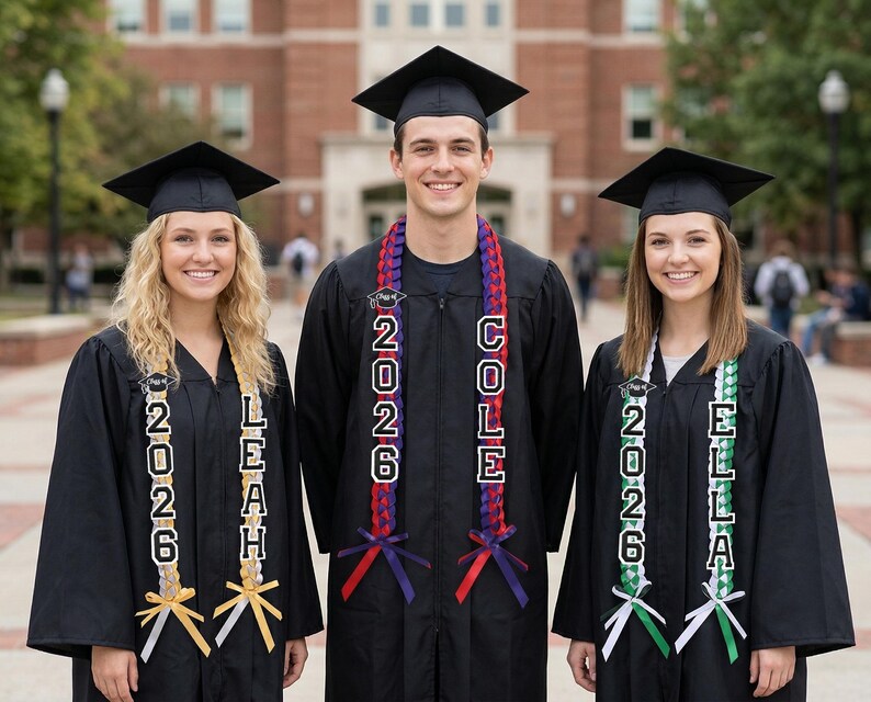Graduation Lei 2026 Personalized, Custom Name Ribbon Lei, Graduation ...