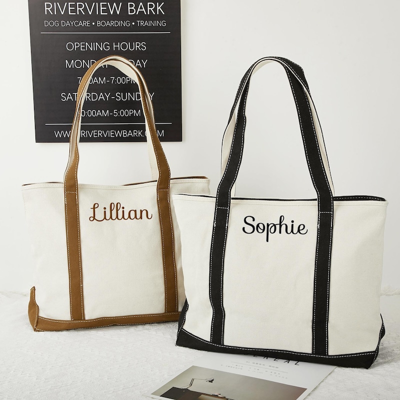 Initial Tote Bag - Etsy