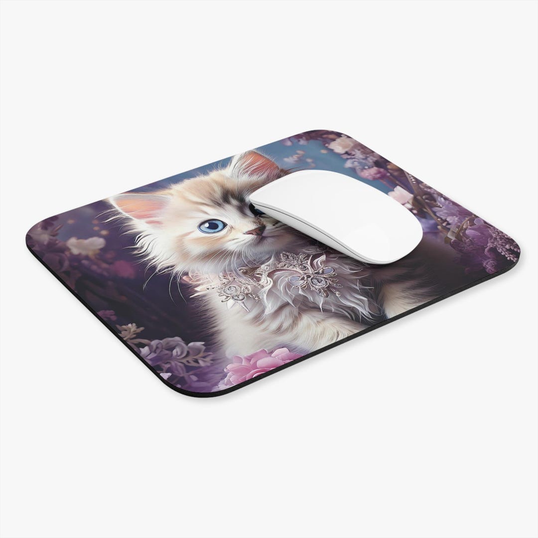 Whimsical Baby Kitten Mouse Pad, Cute Desk Accessory for Gamers ...