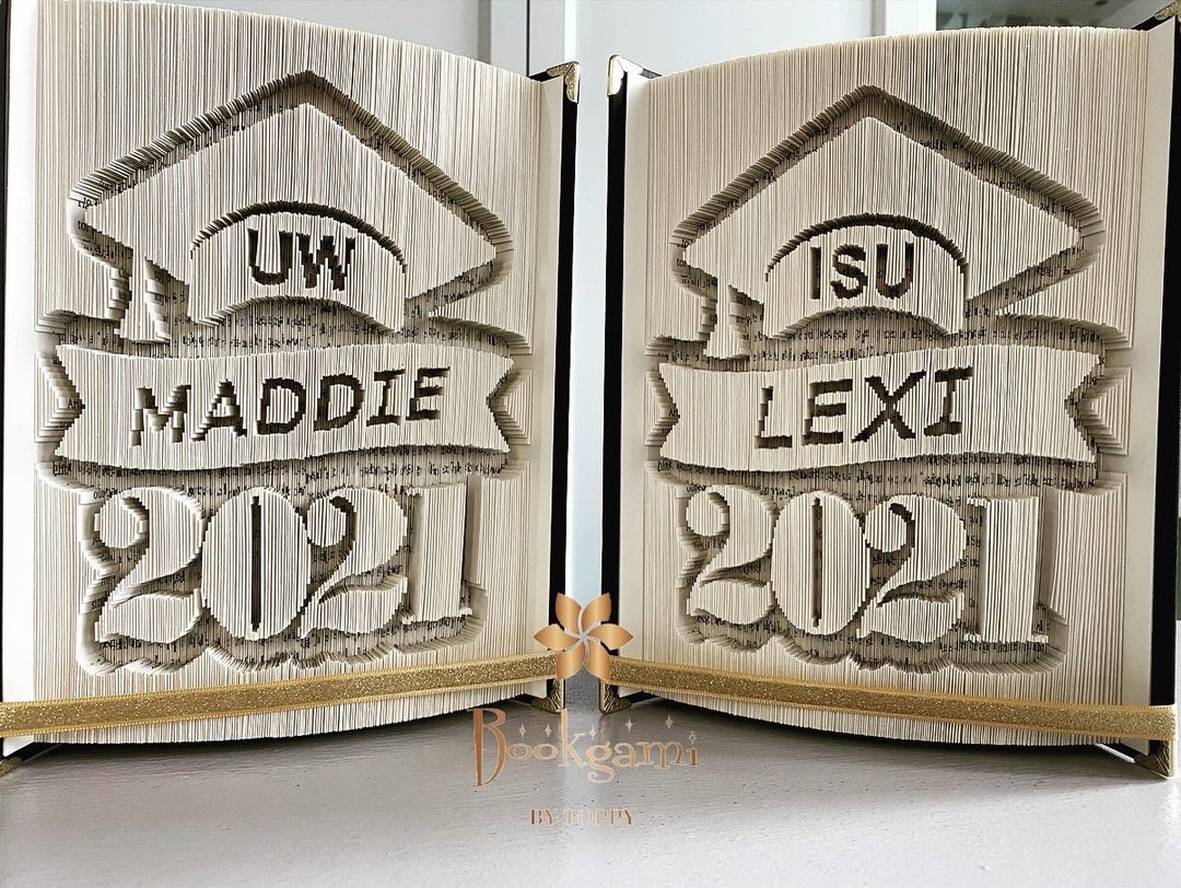 Personalized Graduation Folded Book Art - Class of 2025 - Etsy