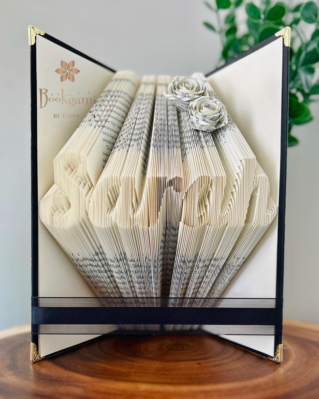 CUSTOM NAME/WORD Folded Book Art - Anniversary, Wedding, Birthday ...