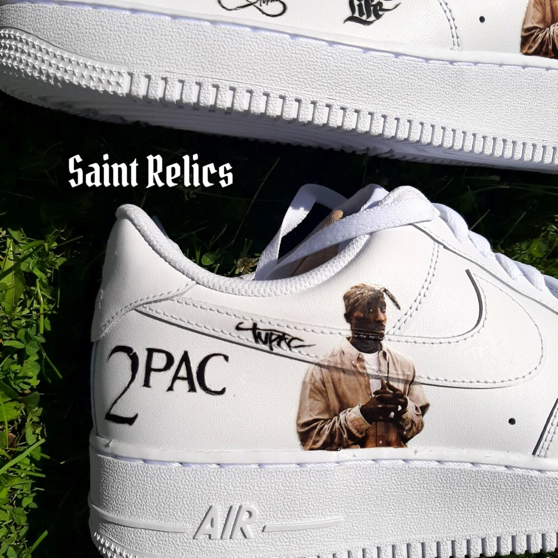 Tupac Custom Trainers Nike Air Force 1 AF1 - Etsy Sweden