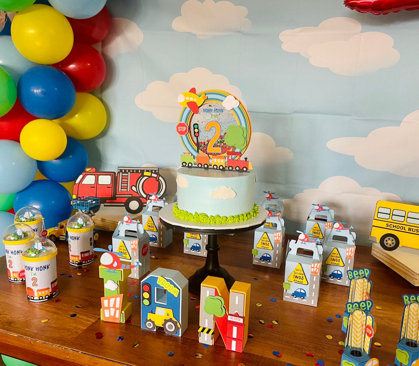 Transportation Birthday Honk Honk I’m Two Birthday Terrible Twos ...