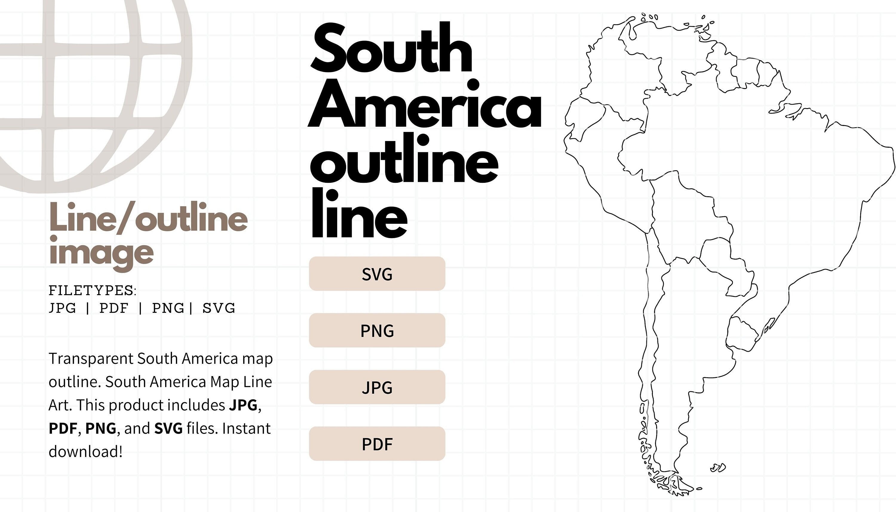 South America Map Outline Printable