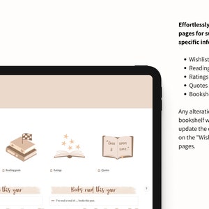 Notion Aesthetic Book Dashboard Template | Book Tracker | Digital Reading Planner | Keep Track ...