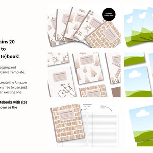 Amazon KDP A+ Canva Cover Content Template | Composition Notebook 7.5 ...