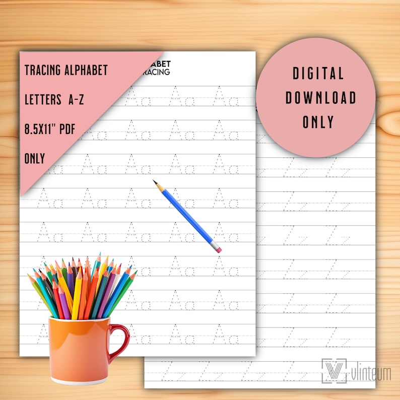 ABC Alphabets Phonics Tracing Sheets for Homeschool, Preschool ...