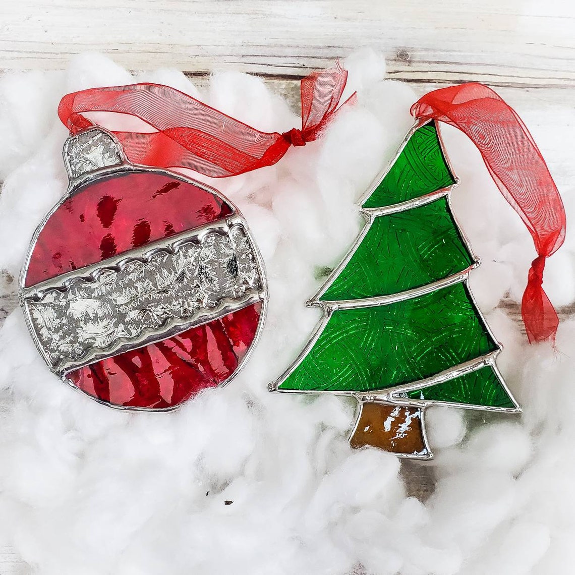 Stained Glass Christmas Decoration, Christmas Ornament, Glass Ornament ...