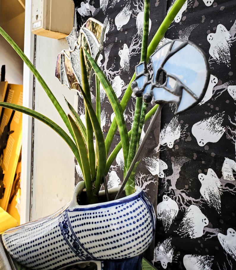 Skull Plant Decor Skull Glass Halloween Plant Gift for | Etsy