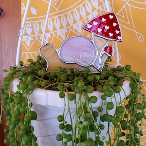 Snail Stained Glass Snail Garden Decor Glass Garden Decor - Etsy