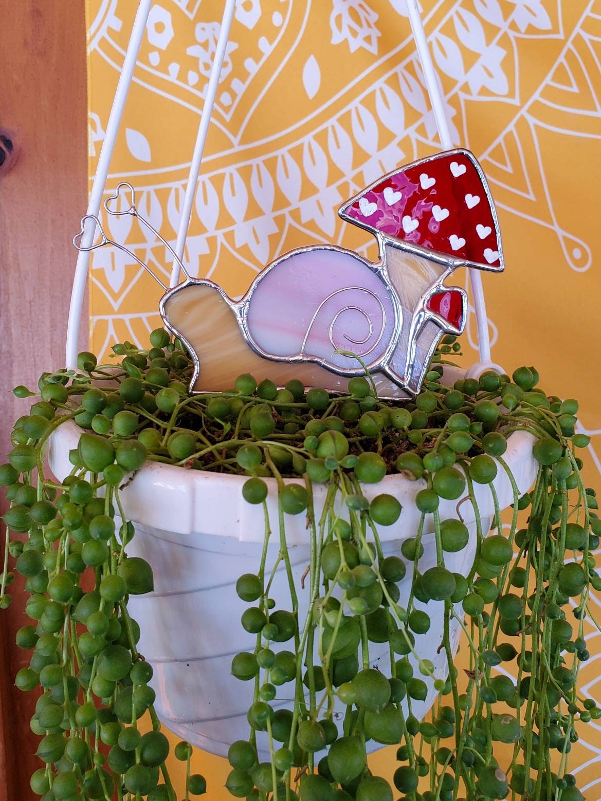 Snail Stained Glass Snail Garden Decor Glass Garden Decor - Etsy