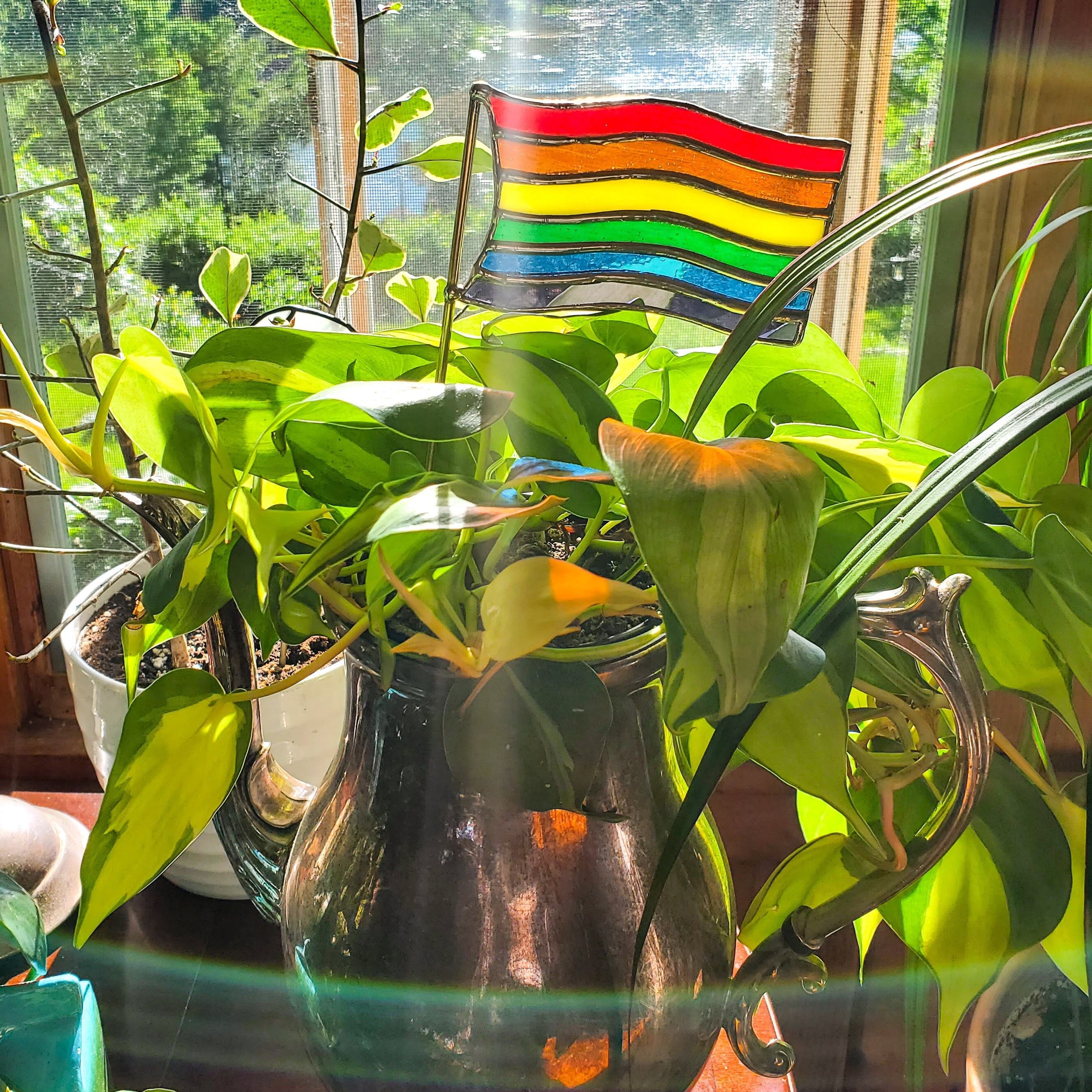 LGBT Garden Decor Pride Gift LGBT Decor Flag Glass Garden - Etsy