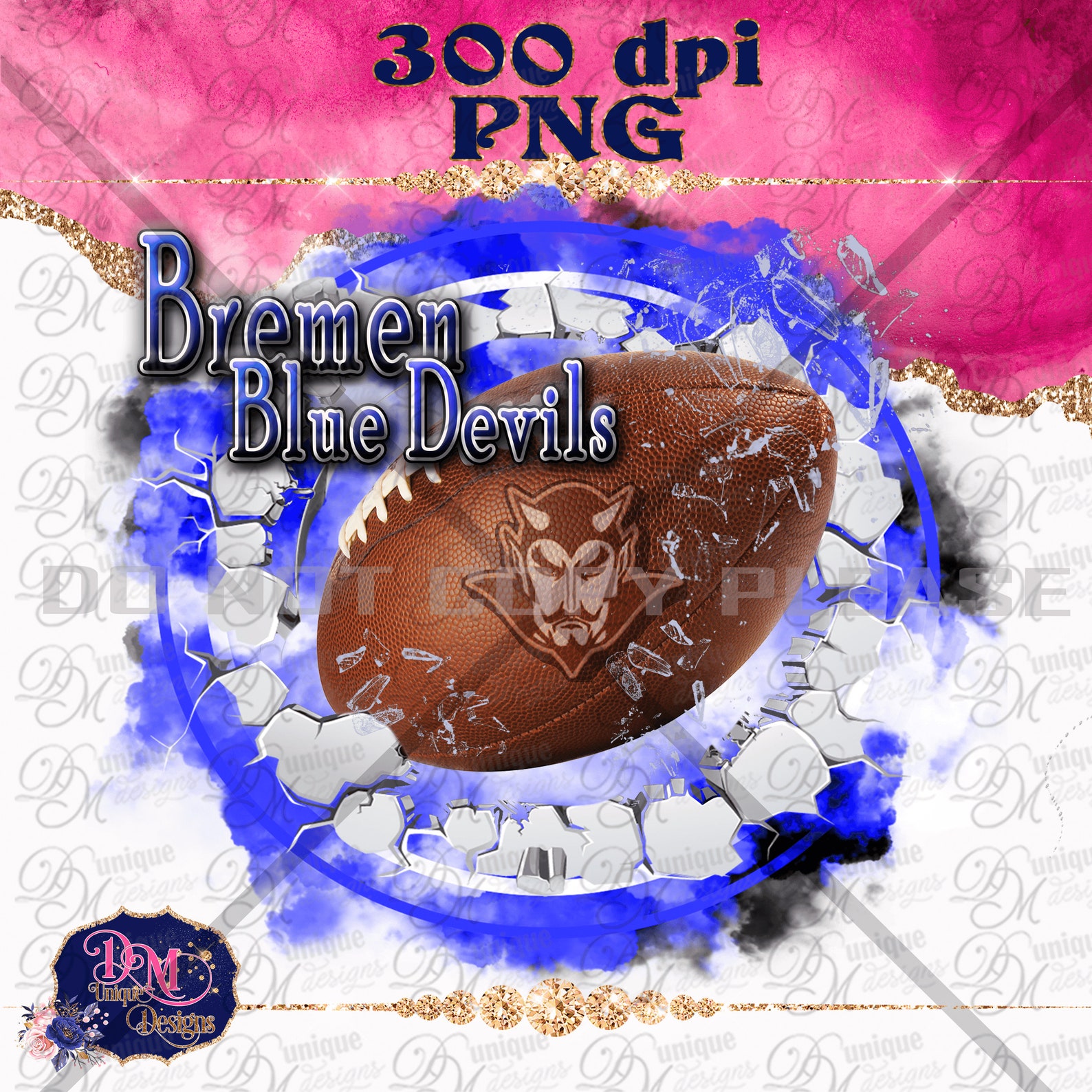 Bremen Blue Devil Custom Order PNG - Etsy