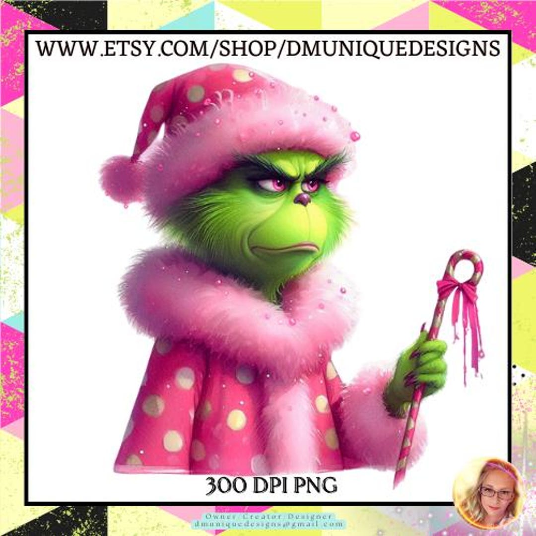 Grinchmas Pink PNG - Etsy