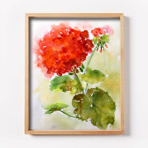 Geranium Painting - Etsy
