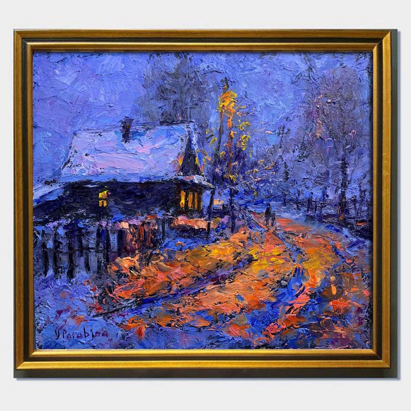 Road at Night Painting - Etsy