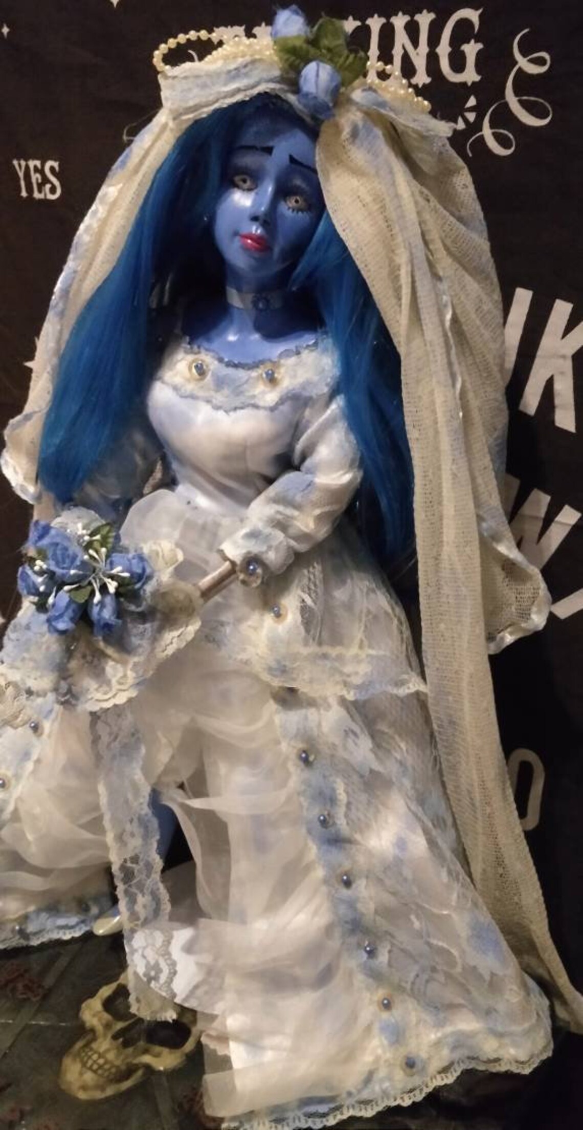 Ooak Porcelain Emily The Corpse Bride Doll Gothic Halloween | Etsy