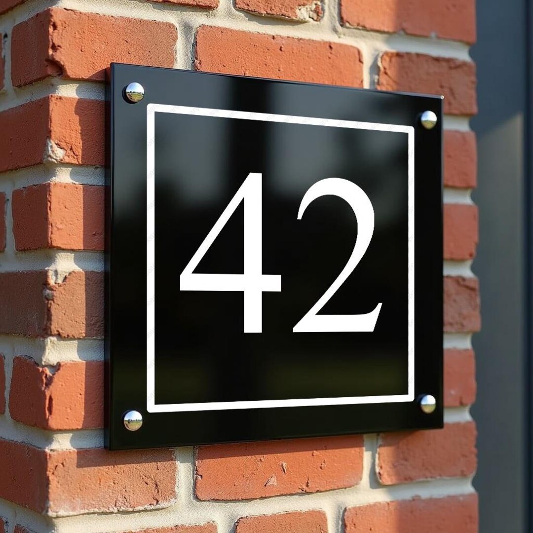 Personalised Chromaluxe Metal House Sign, Address Sign, Wall Mounted ...