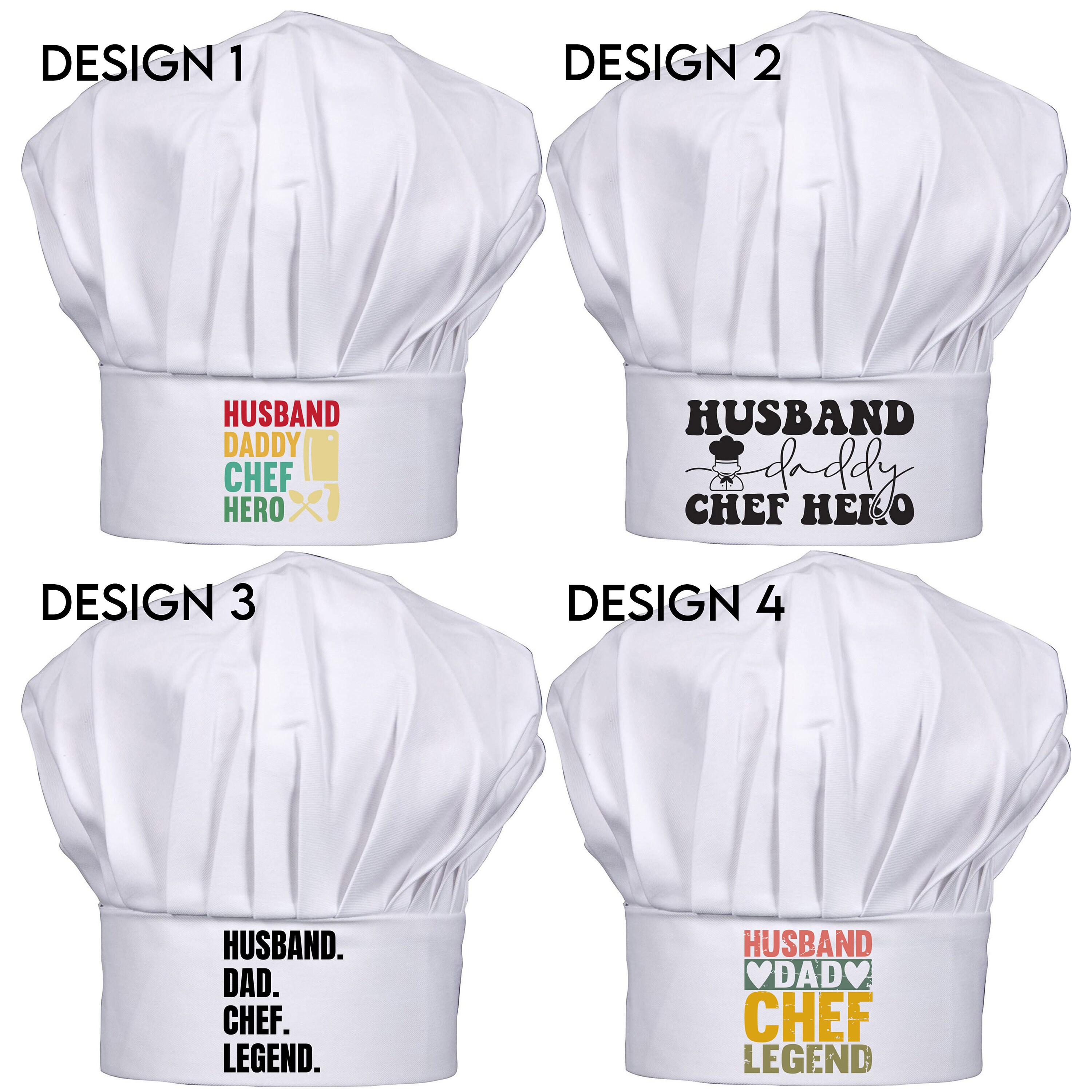 Chef Hat, Custom Printed Dad/daddy Designs! Ideal Gift for Him/her ...