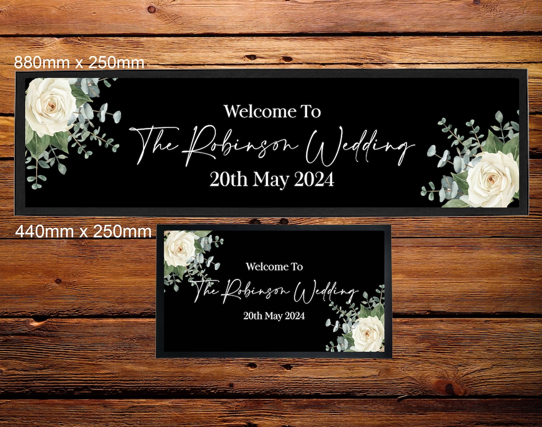 Personalised Wedding Birthday Party Bar Runner/bar Mat/beer Mat Barware ...