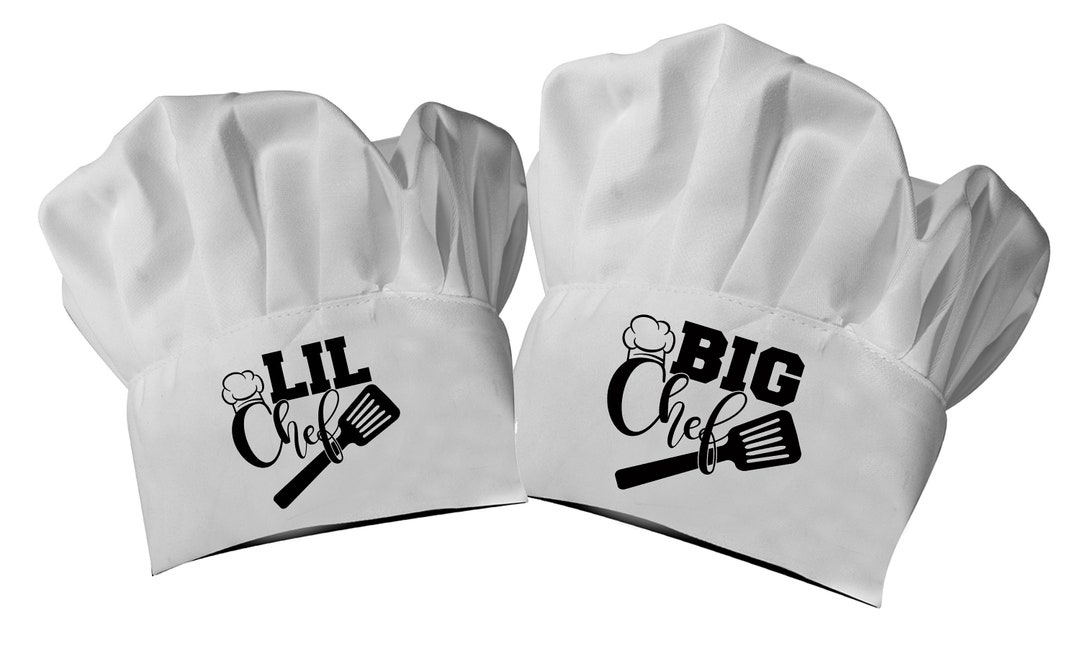 Custom Printed Kids/children's Chef's Hat and Adults Chef Hat Set, Lil ...