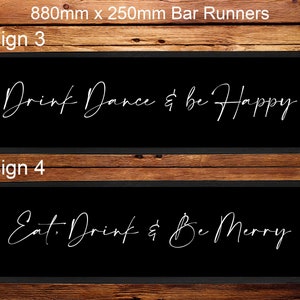 Personalised Bar Quotes Bar Runner/bar Mat/beer Mat Barware for Man ...