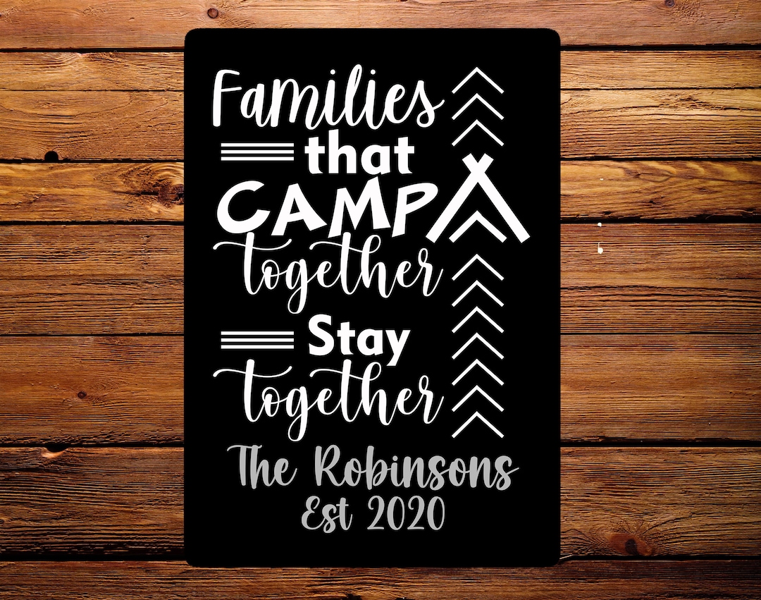 Personalised Camping Sign, Campers, Custom Printed Aluminium Metal ...
