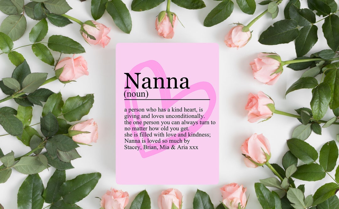 Personalised Nanna Sign, Love Nana Sign, Aluminium Grandma Sign, Nan ...