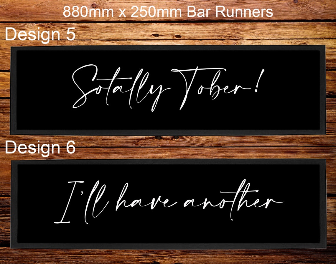 Personalised Bar Quotes Bar Runner/bar Mat/beer Mat Barware for Man ...