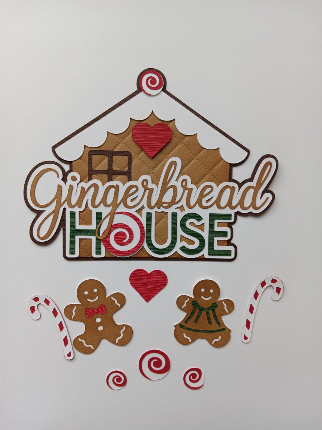Gingerbread House Scrapbook Title Die Cut Kit Scrapbook Embellishment ...