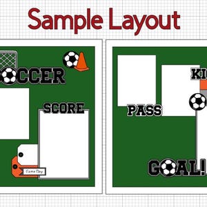 Soccer Scrapbook Title Die Cut Kit Scrapbook Embellishment Cluster ...