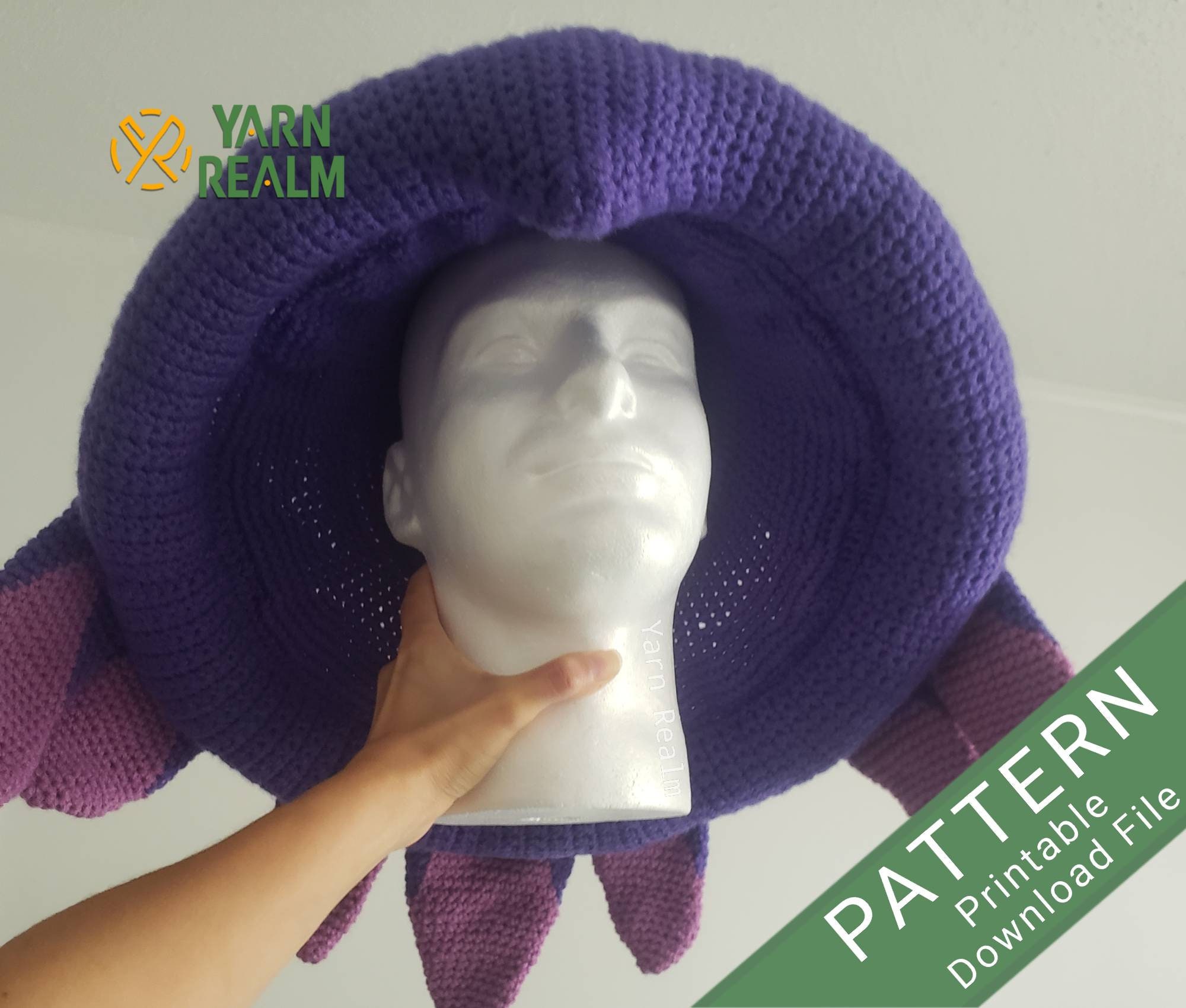 Mismagius Hat Crochet Pattern | Pokemon Go Inspired Hats | PDF ...