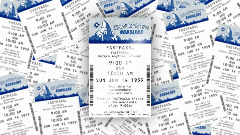 Disney Fastpass Sticker From Disneyland and Walt Disney World - Etsy
