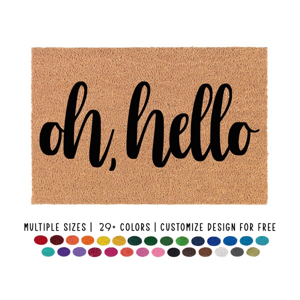 Hello Welcome Mat - Etsy