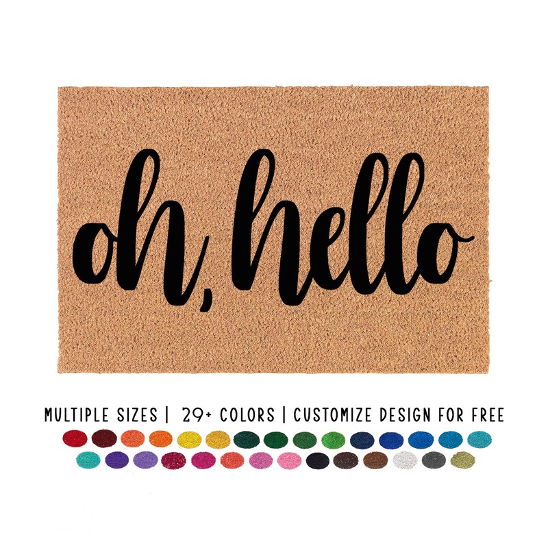 Hello Welcome Mat - Etsy