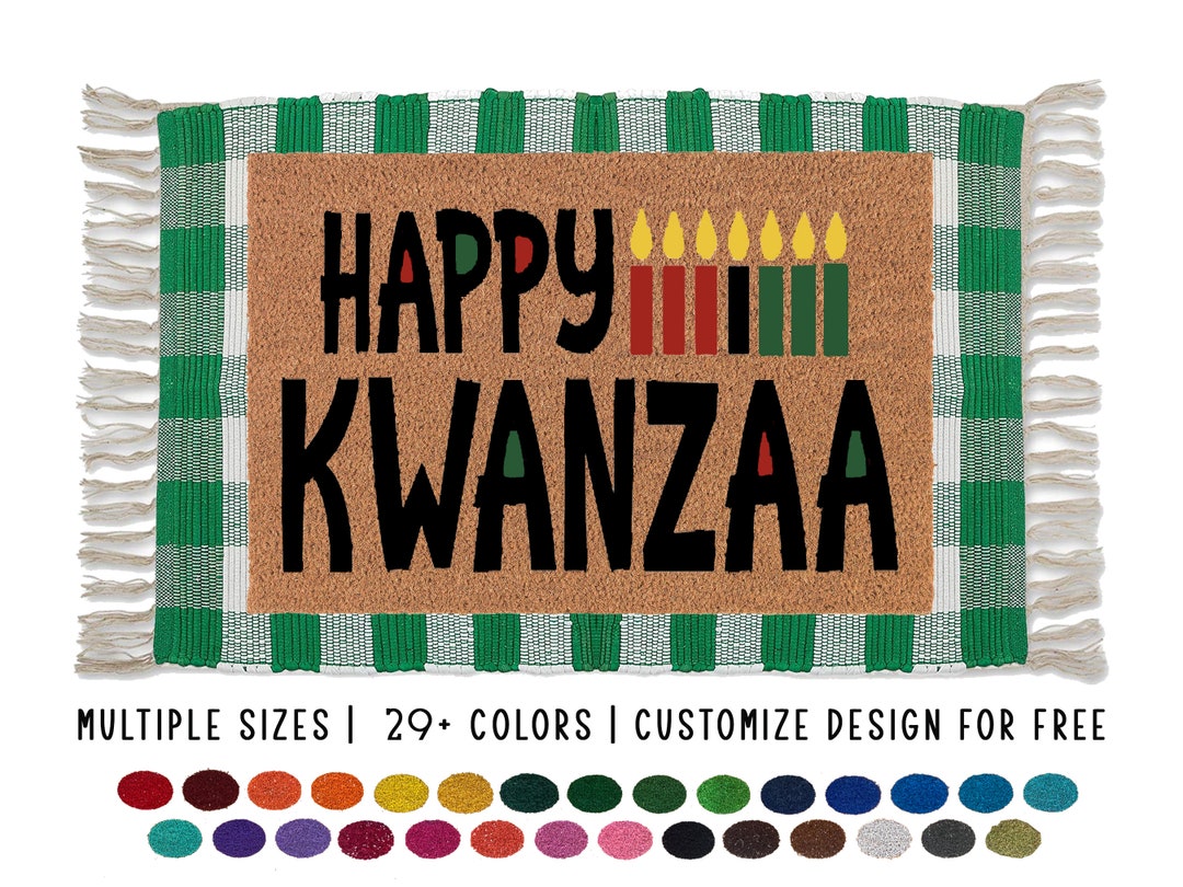 Happy Kwanzaa Doormat Kwanzaa Welcome Mat Kwanzaa Decor - Etsy