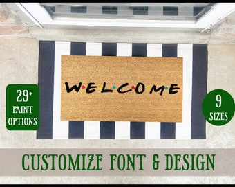 Friends Welcome Mat - Etsy