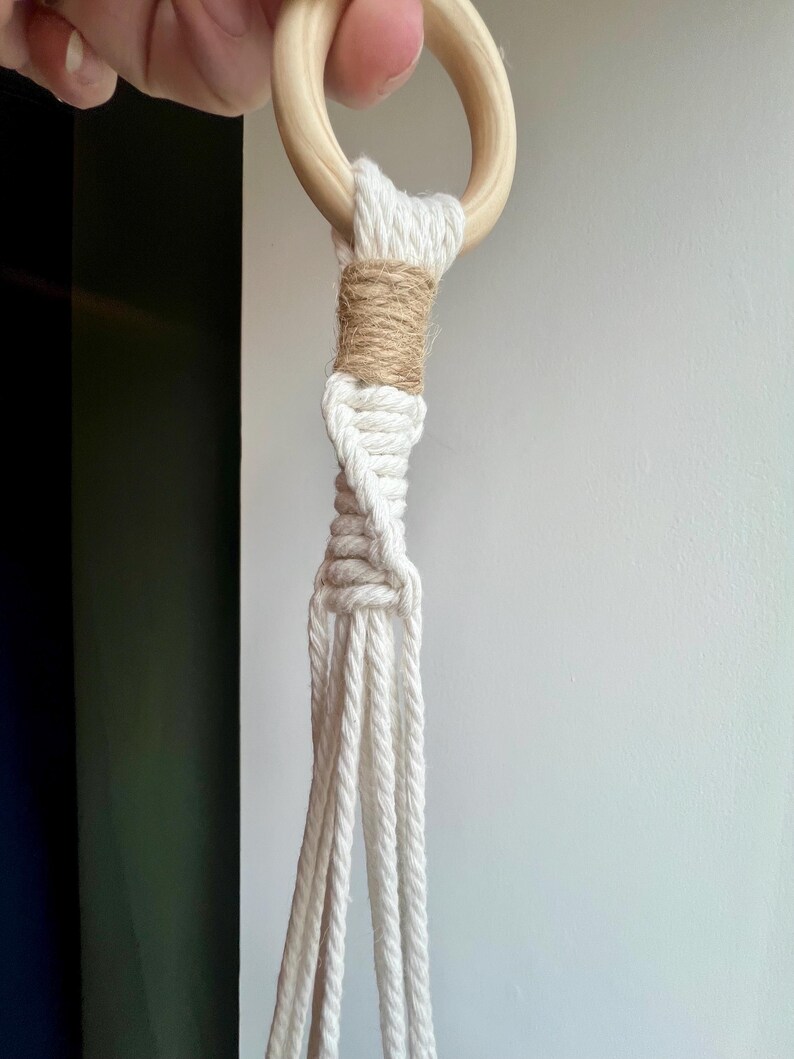 Handmade Macrame Plant Hanger: Natural Cotton Rope, Boho Home Decor - Etsy